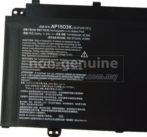 Acer AP1505L battery,high-grade replacement Acer AP1505L laptop battery ...